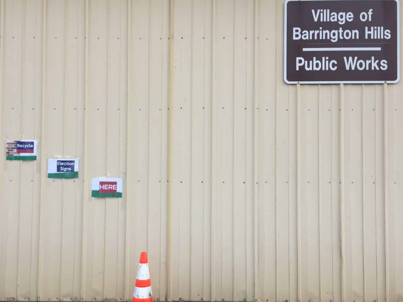 Public Works Election Sign - Village of Barrington Hills