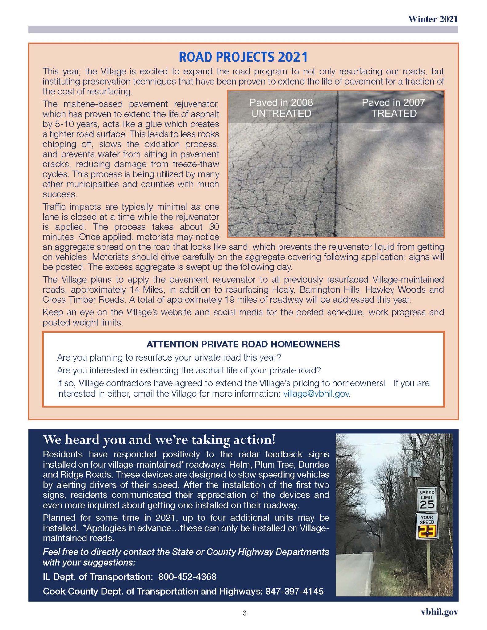 Village Newsletter Winter 2021 - Village of Barrington Hills
