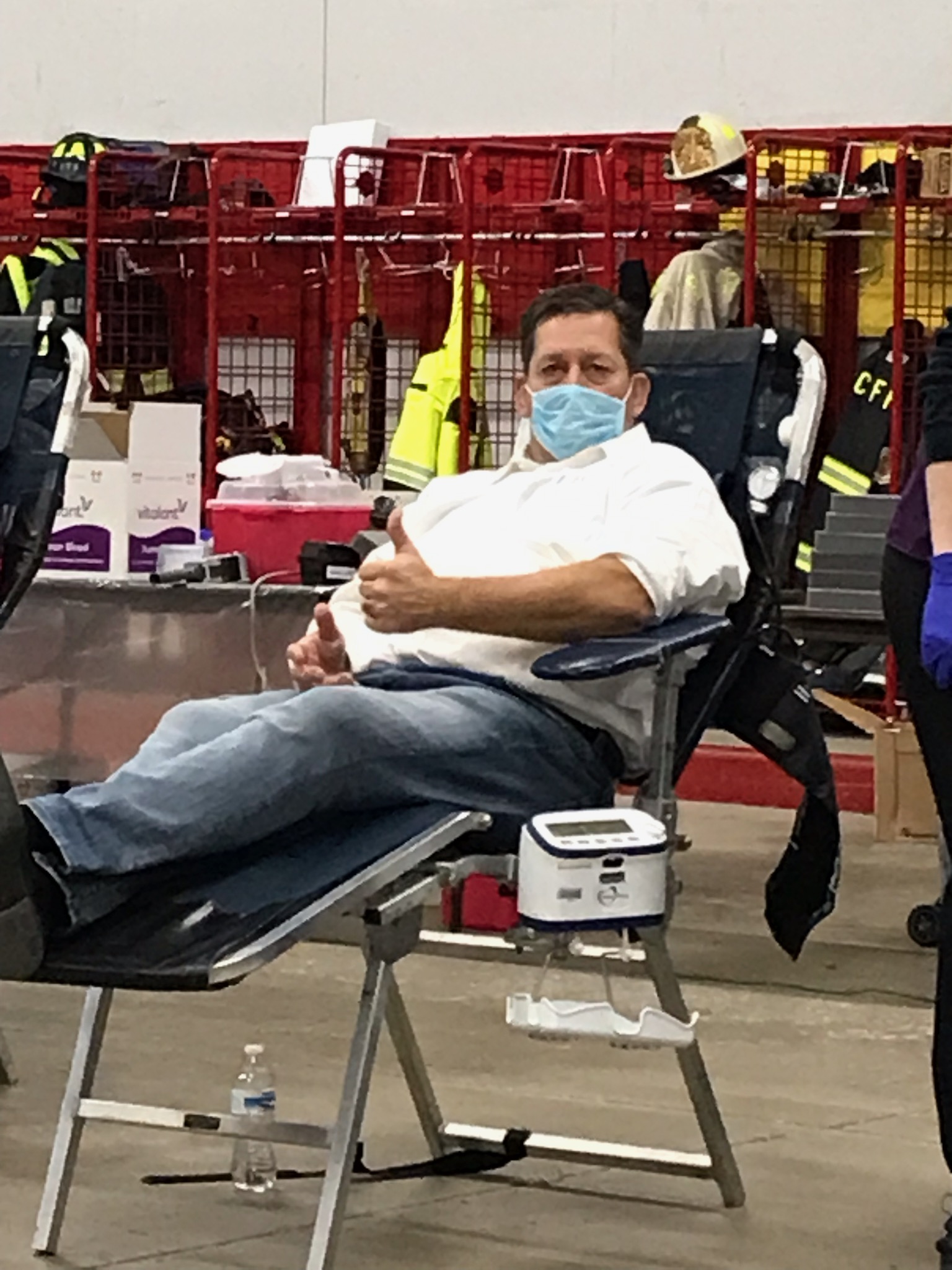 Pres Cecola Donates Blood - Village of Barrington Hills